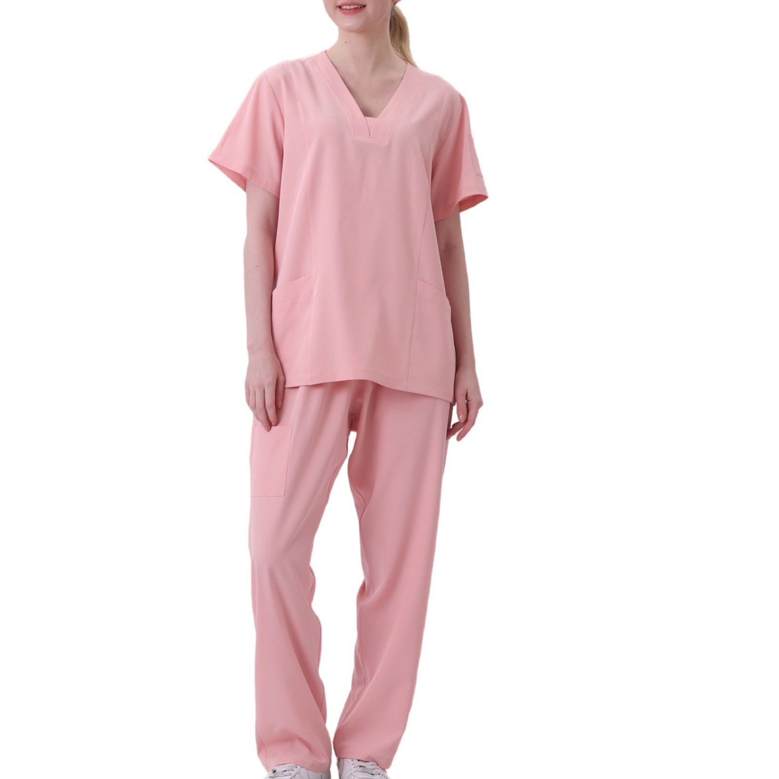 Click here for Pisexur Scrubs For Women Set - Stretch V Neck Shor... prices