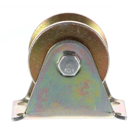 Unatoiry V Groove Sliding Gate Caster Track Rail Rollers 2 Pulleys Low ...