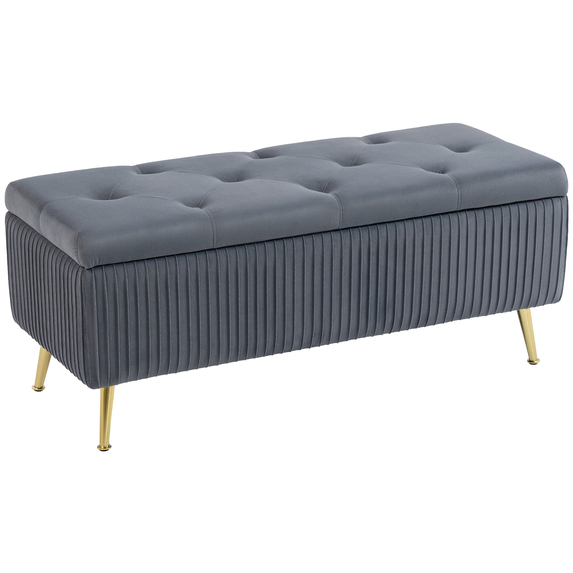 Click here for Homcom Storage Ottoman Bench With Steel Legs  43 I... prices