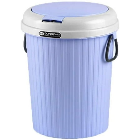 Space Saving Trash Can Plastic Creative Slim Round Plastic Small Trash ...