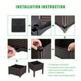 UBesGoo 4-Pack Modular Planter Boxes, Interlocking Square Garden ...