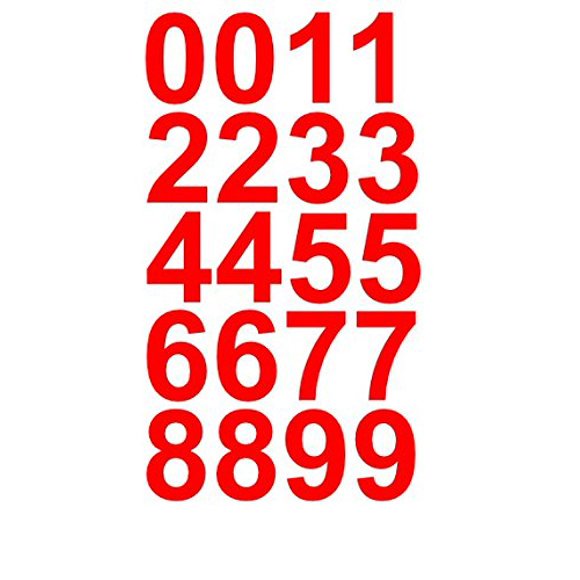 1 Inch Number Stickers