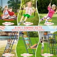 Veeboto 6-in-1 Heavy-Duty Swing Set, 440lbs Frame with 3 Seats ...