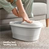 Cozi by Tzumi Collapsible Pedi Spa Foot Bath, Portable Foot Massager ...