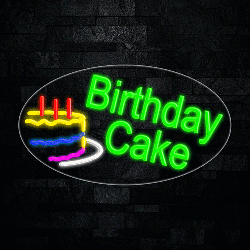 Birthday Cake LED Neon Sign 28"L x 16"H #34327 - Walmart.com