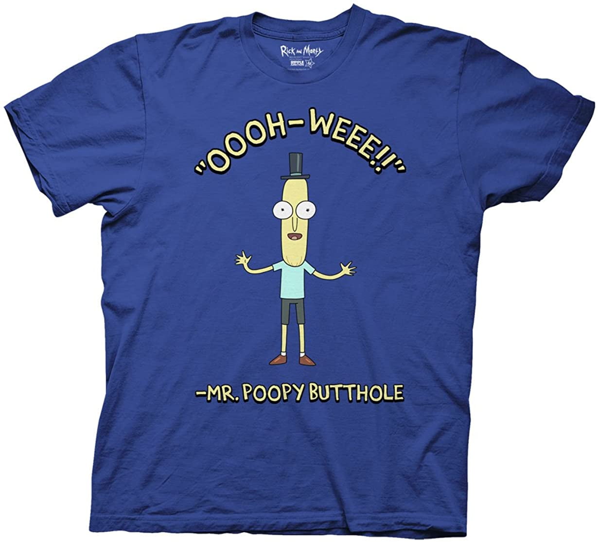 Ripple Junction Rick and Morty Oooh Weee Mr. Poopy Butthole Adult T-Shirt - Walmart.com