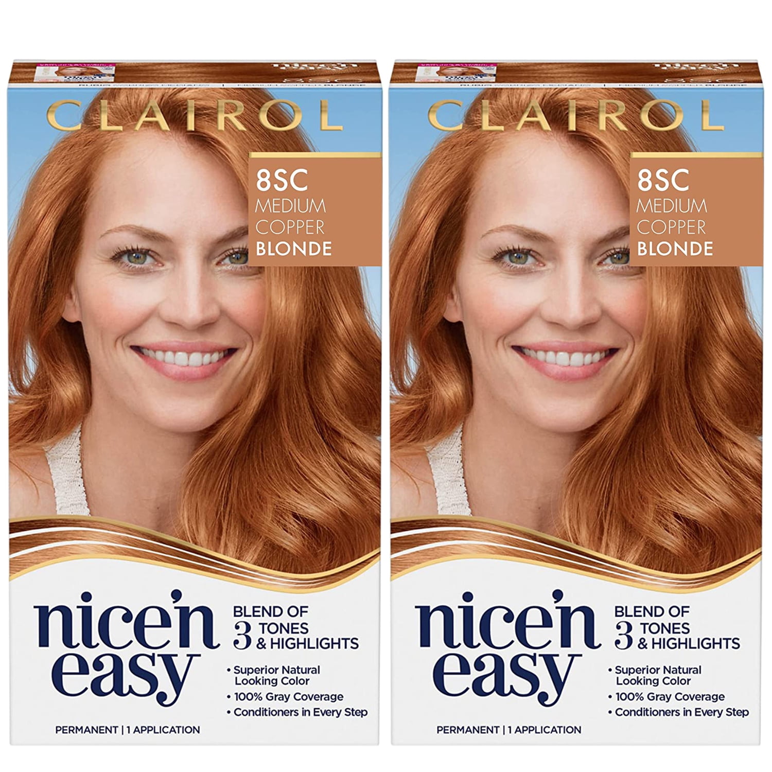 Medium Copper Blonde With Highlights