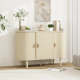 Accent Cabniet with Doors, Modern Large Console Table with Storage ...