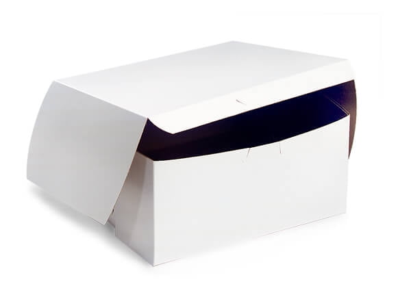 Pack Of 10, 6 X 6 X 3" White Bakery Boxes 1-Piece Lock Corner Box For ...