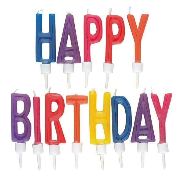 Click here for Unique Pretzels Lettered Birthday Candles & Holder... prices