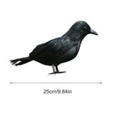 OAVQHLG3B Realistic Crow Halloween Decorations Black Crow Indoor ...