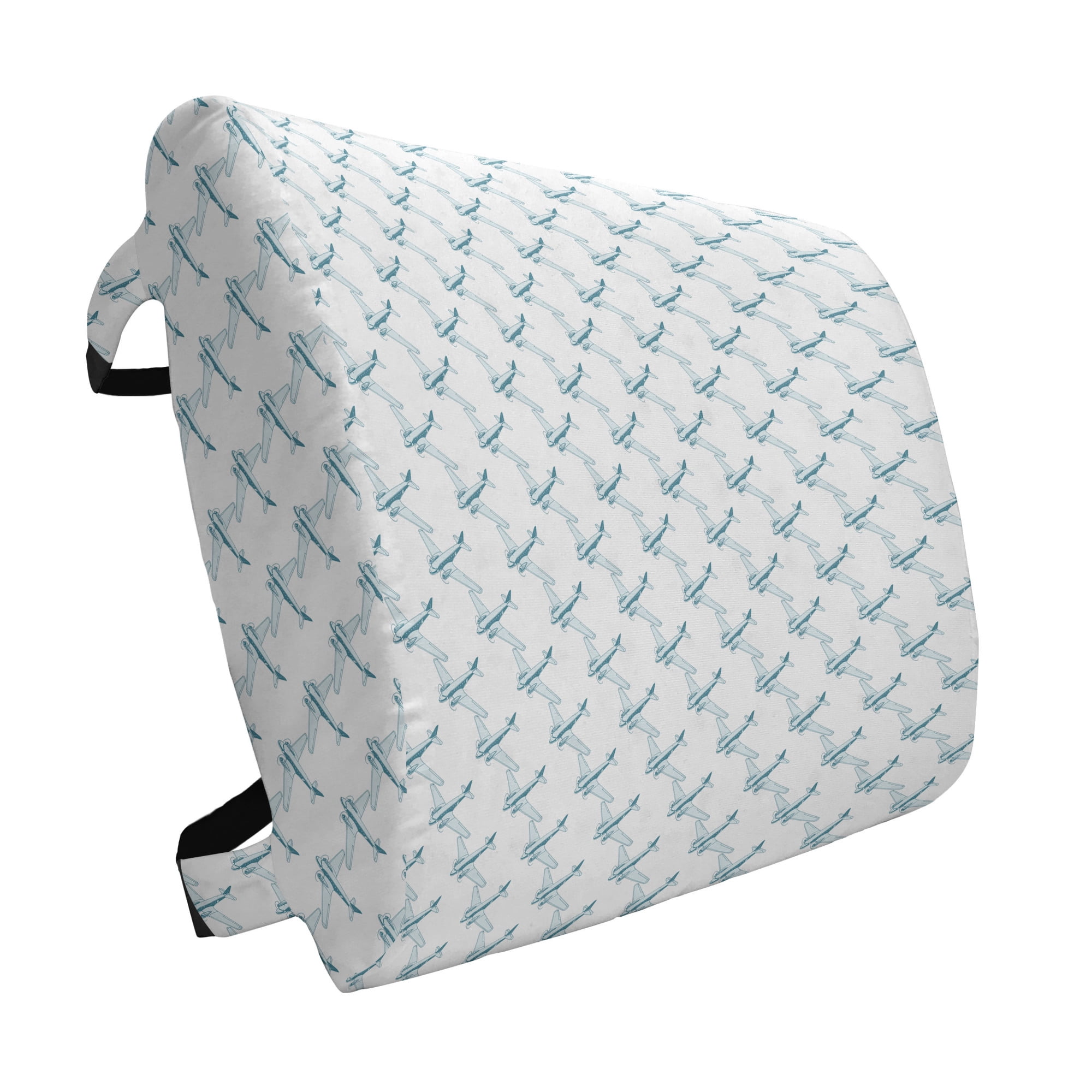 Vintage Airplane Lumbar Pillow, Retro Travel Themed Illustration Jet ...