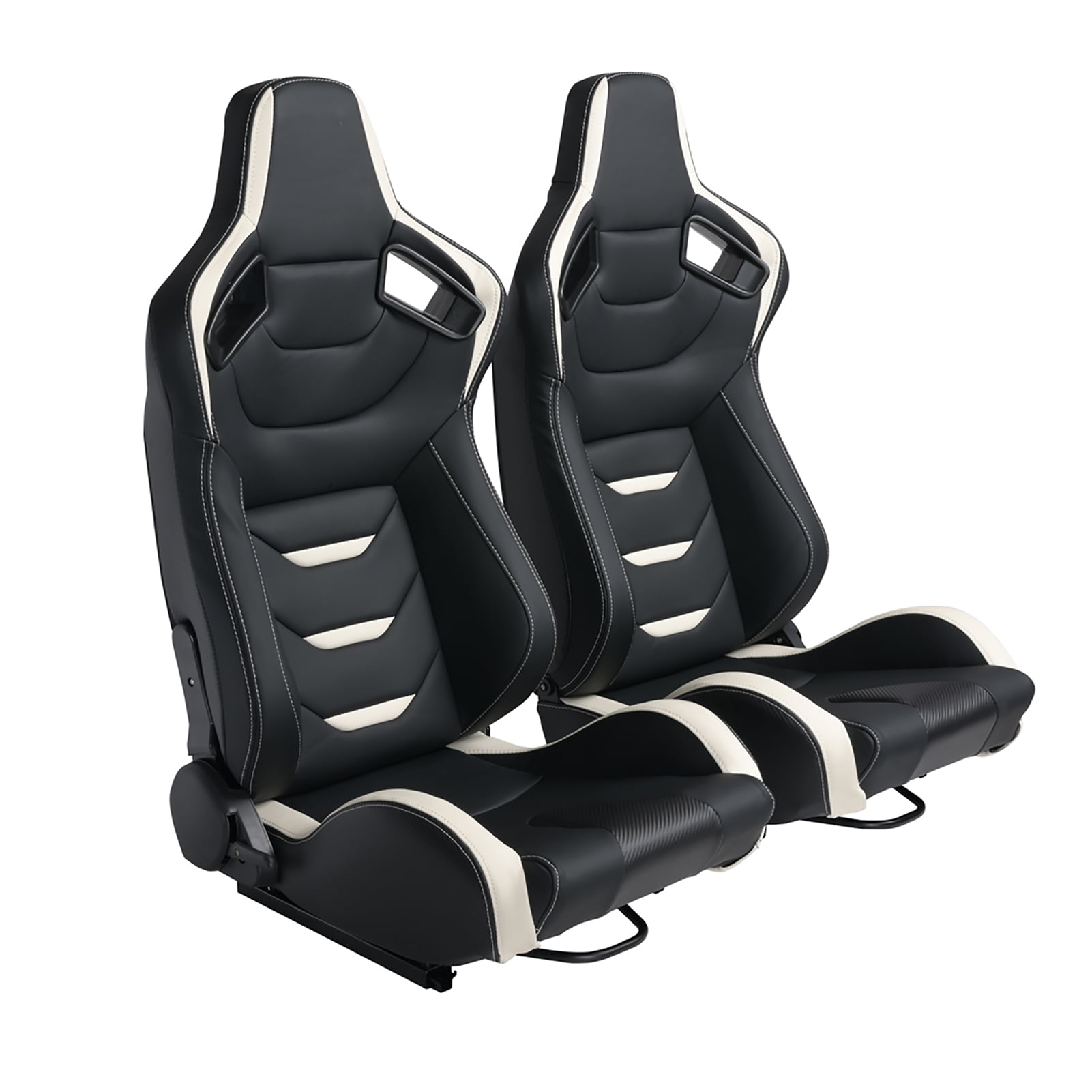 Racing Seats, 2PCS Universal PVC Leather Racing Seats with Dual Lock ...