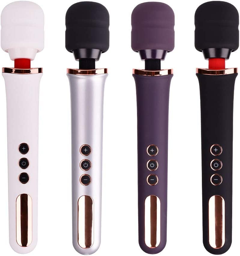 Cordless Electric Massager,Handheld Personal Wand Massager with 10 ...