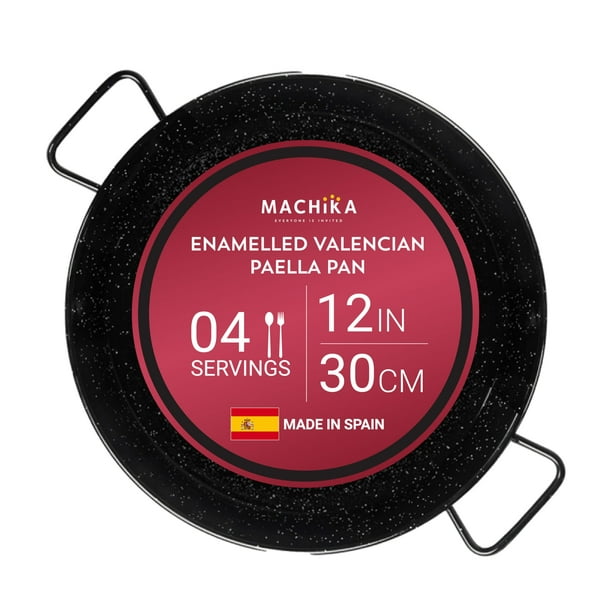 Sartén Machika de acero esmaltado, 30 cm, 4 porciones, resistente a la ...