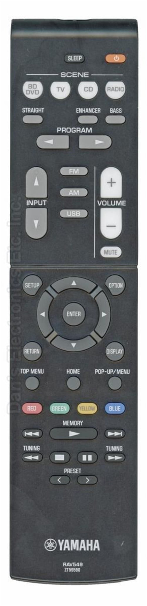 YAMAHA RAV549 Receiver Remote Control - Walmart.com