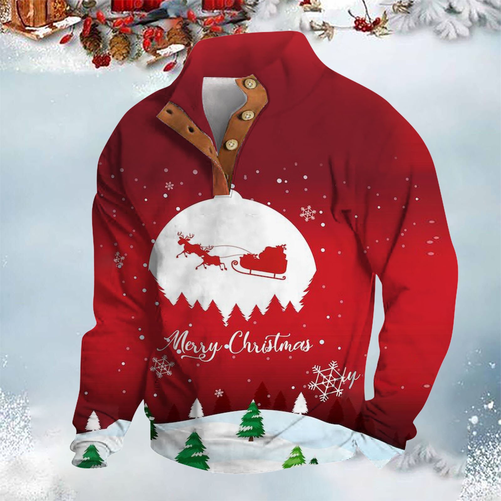 Click here for Huitkmm Hoodies Men Mens Christmas Design Long Sle... prices