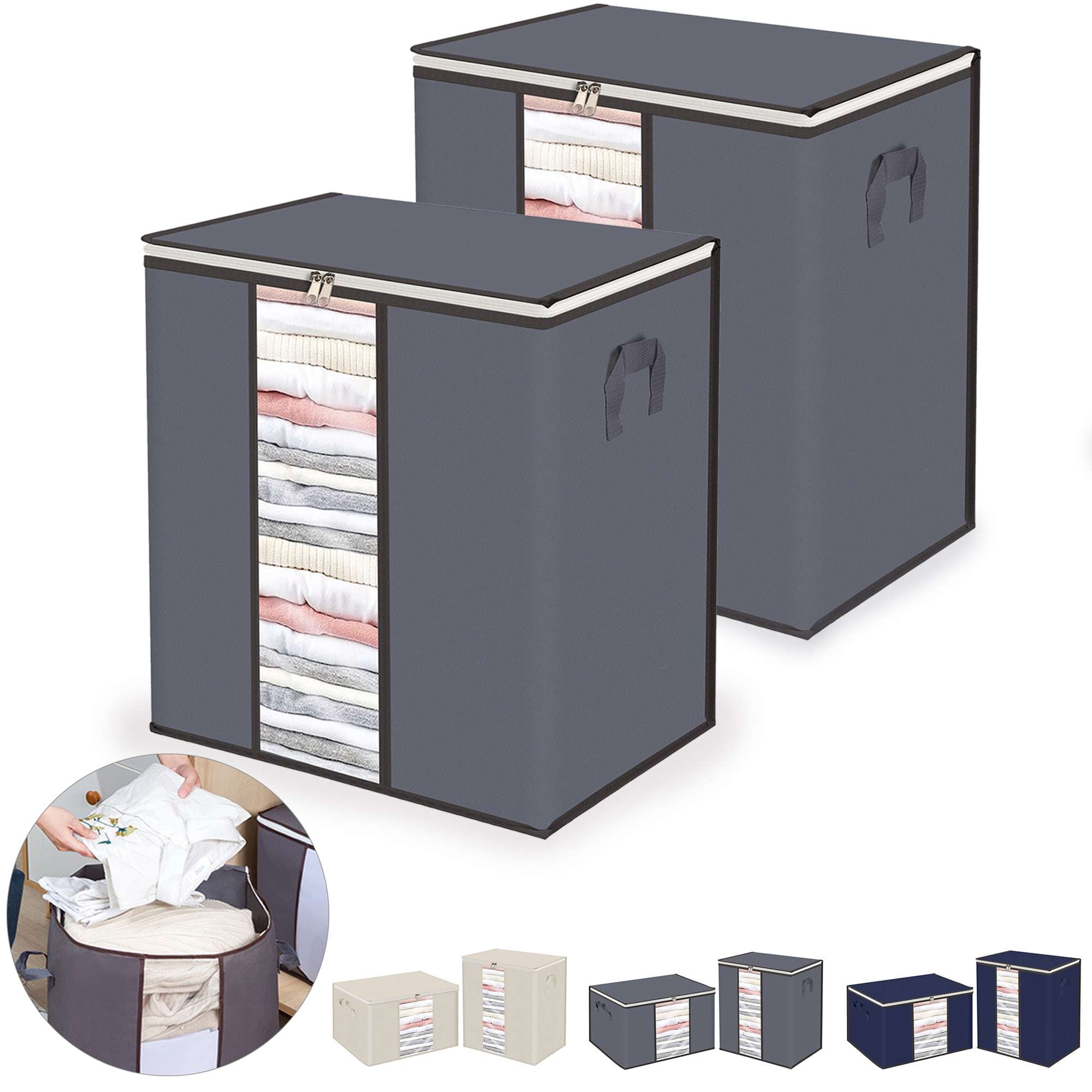 Gustave Foldable Clothes Storage Bags Organizer Large Capacity Closet ...