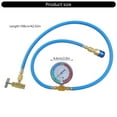 R134a Air Conditioning Recharge Hose Set With Accurate Pressure Gauge ...