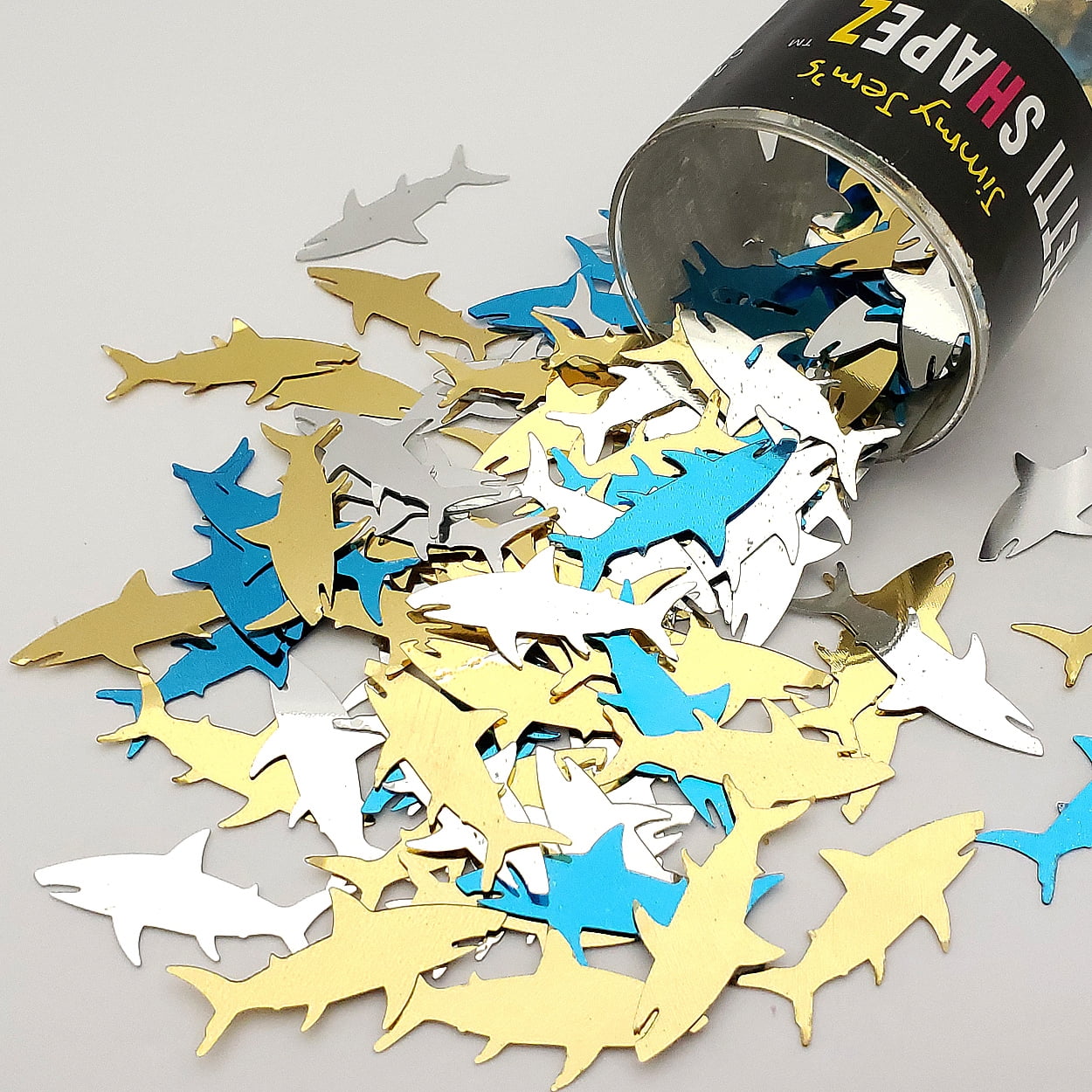 Confetti Shark Blue, Silver, Gold - Pouch (1/2 oz) - CCP8218 - Walmart.com