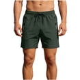 CLOISE Mens Beach Shorts with Pockets Big and Tall Drawstring Mid Waist ...