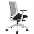 HON Solve Mid-Back Task Chair Midnight Fabric Seat - Fog Back - White ...