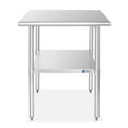GRIDMANN 24 x 24 Inch NSF Stainless Steel Commercial Kitchen Prep Table ...