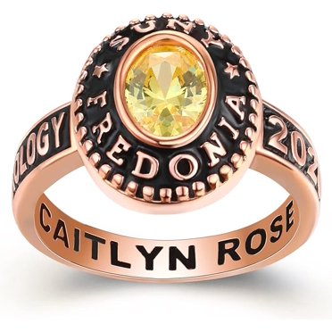 Ccjcinata Customized Sterling Silver High School and College Class Ring ...