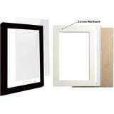 A PLUS MAX Black Solid Wood 16x20 Picture Frame, Tempered Glass, 11x14 ...