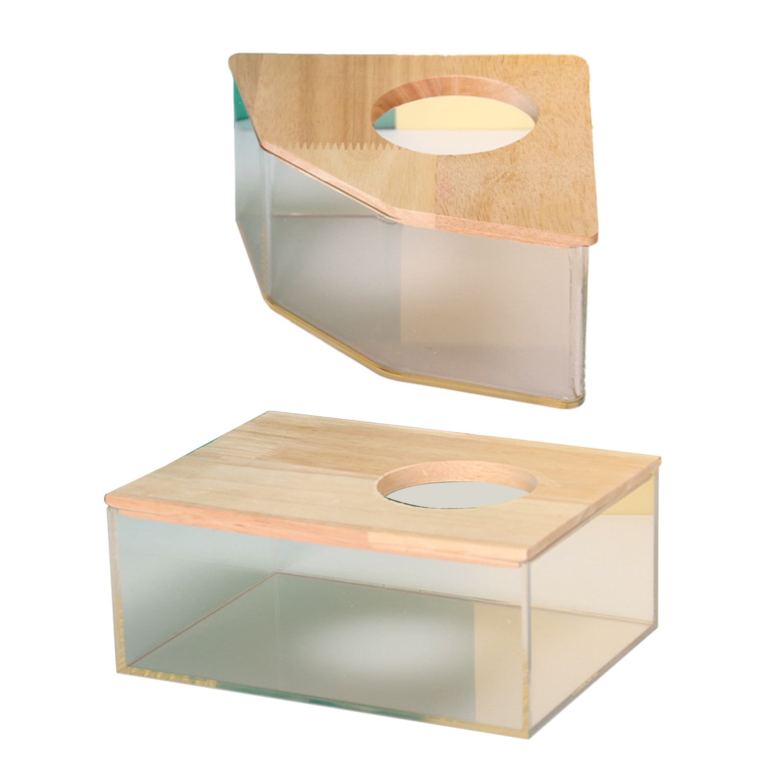 Walbest Hamster Sand Bath Box Large, Transparent Acrylic Sand Bath ...