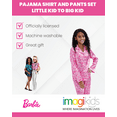 Barbie Lounge Pajama Shirt and Pants Sleep Set Logo Little Kid to Big ...