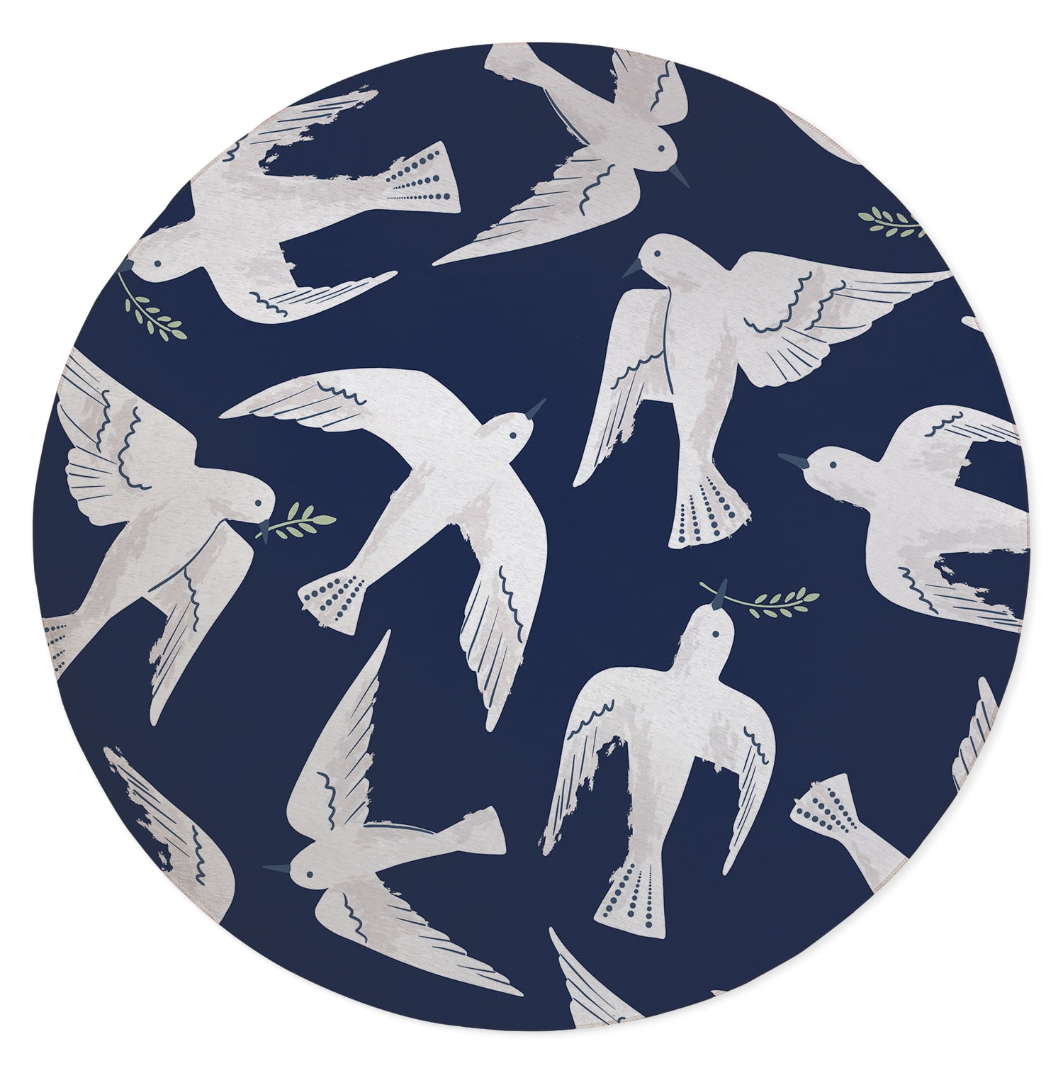 PEACE DOVES NAVY Kitchen Mat By Kavka Designs - Walmart.com