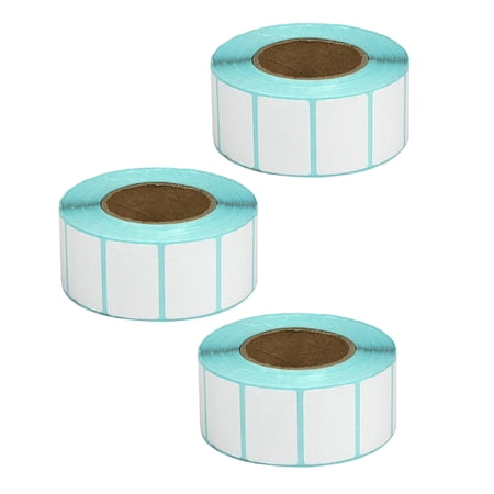 3 rolls 3000 pieces 30x20mm Blank White Thermal Labels Self-adhesive ...