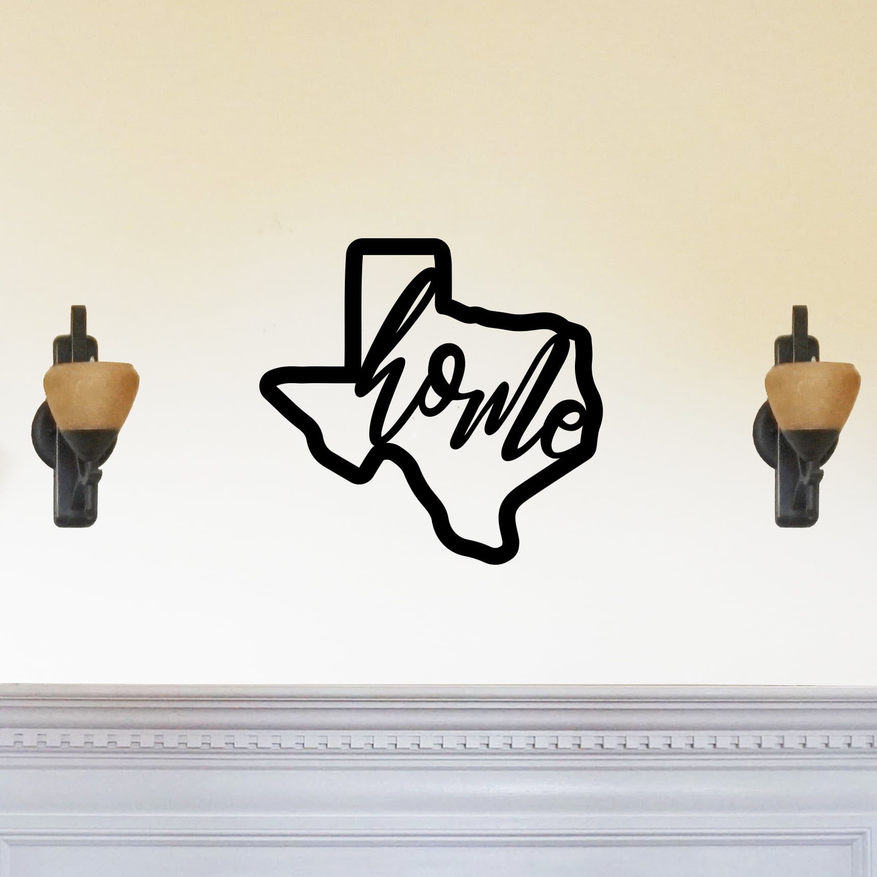 Texas Home State Silhouette Solid Steel Home Decor Decorative Accent ...