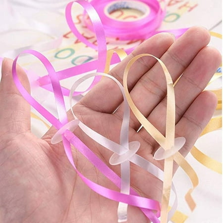 SHENMO 150pcs Knotless Balloon Ribbon Closing Clip Balloon Ribbon ...