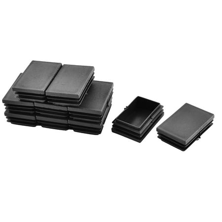 Plastic Rectangle Tube Inserts End Blanking Cap Black 40mm x 60mm 10 ...
