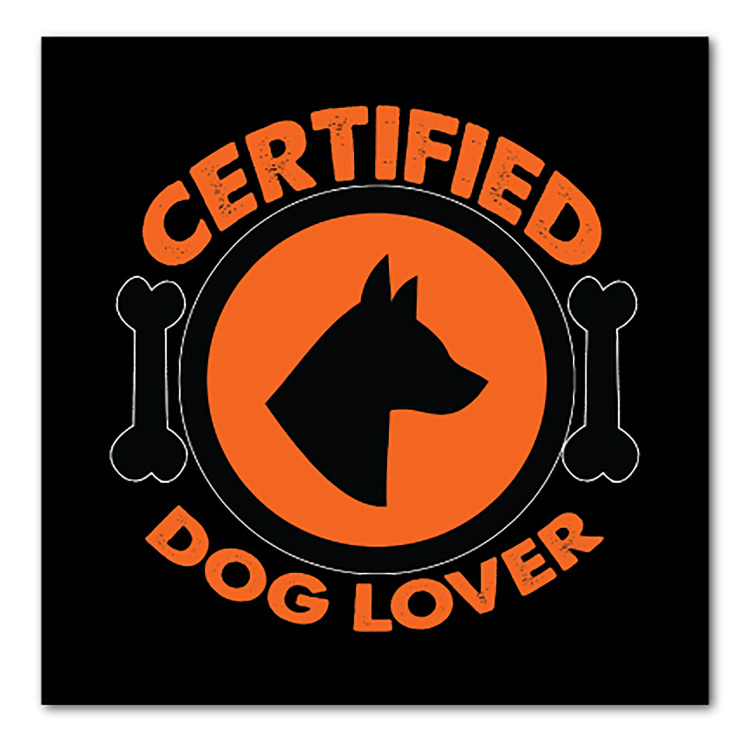 DistinctInk Custom Bumper Sticker - 10" x 10" Decorative Decal - Black ...