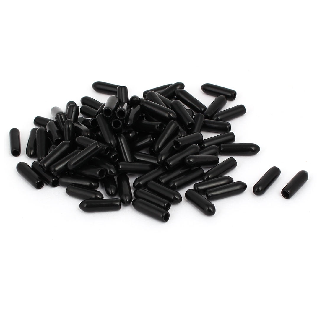 3mm Inner Dia Rubber Hose End Cap Screw Thread Protector Cover Black ...