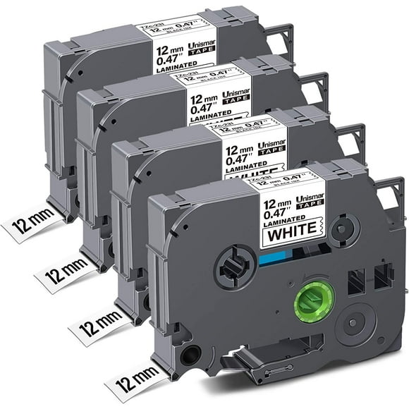 12mm 47 Laminated White Tz Tape