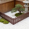PoyoKee Garden Fence, Coffee Color Mini Fence Panels, No Dig Small ...
