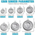 OROOTL 7 Pack Flat Round Stainless Steel Disc Sinkers, 1 oz to 8 oz ...