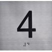 Star 1 (Star 1ST) Elevator Jamb Plate Sign with Braille and Raised ...