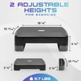 Yes4All Gym Exercise Step Platform, Stackable 18 inch with Adjustable ...