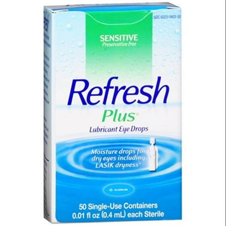 REFRESH PLUS Lubricant Eye Drops Single-Use Containers 50 Each (Pack of ...