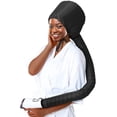 ENROSLU Bonnet Hood Hair Dryer Attachment, Elastic Strap, Black ...