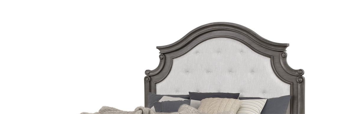 Queen Size Platform Bed Frame Upholstered Panel Bed with Headboard Footboard Mattress Foundation with Wood Slat Support Bedroom Furniture for