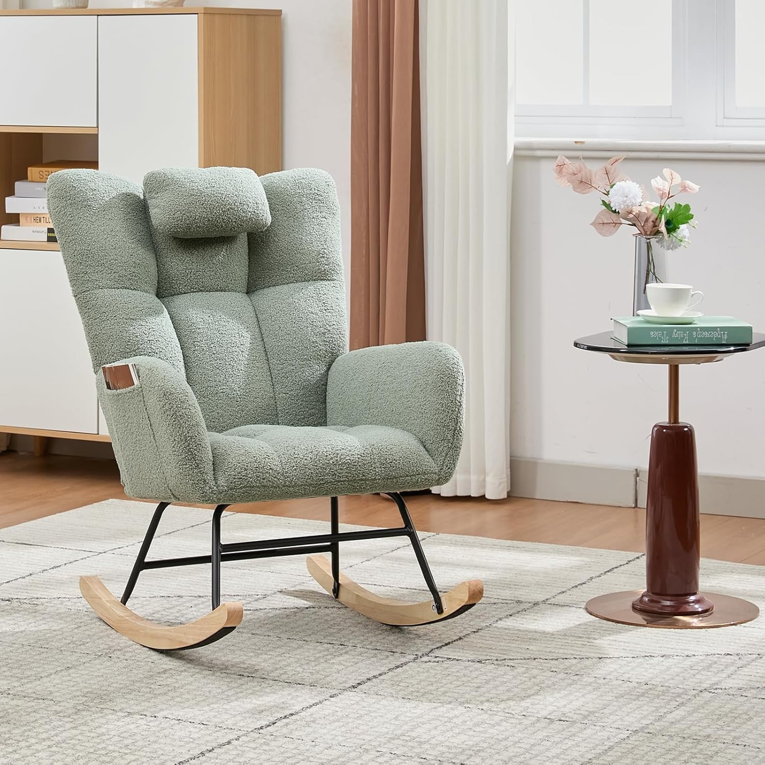 Click here for Garvee Plush Teddy Upholstered Rocking Chair With... prices