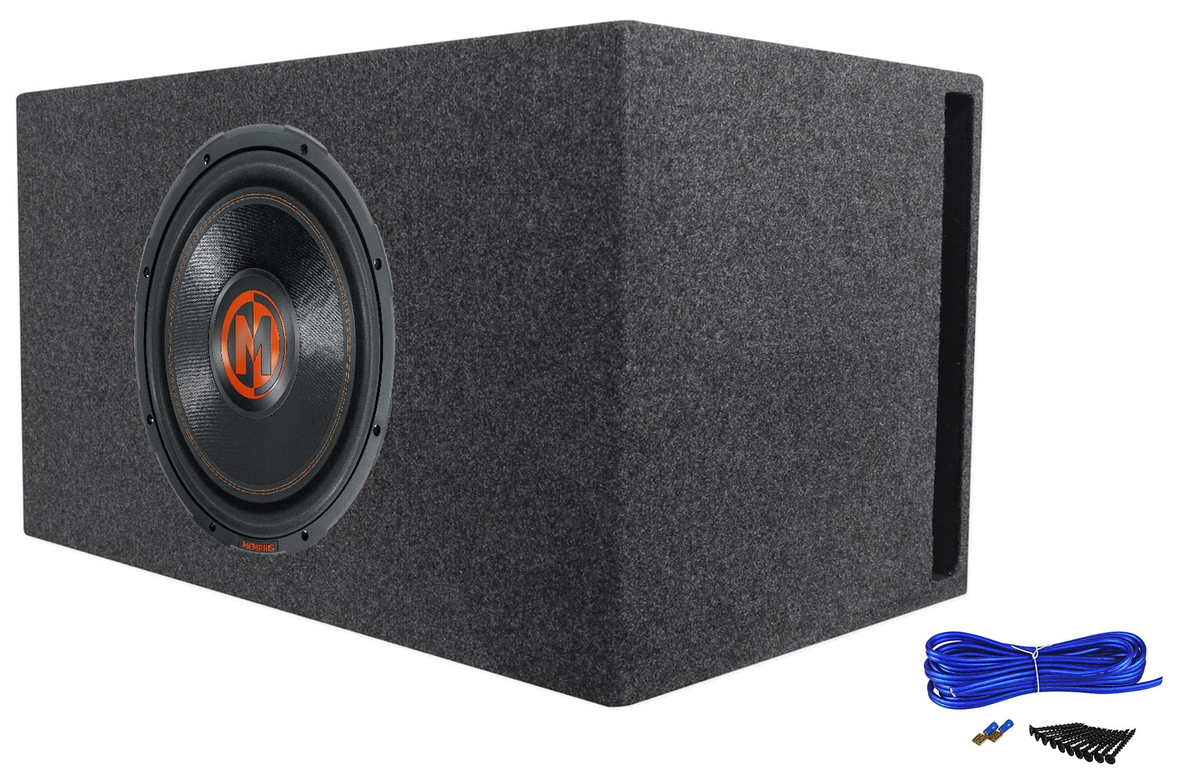 Memphis Audio MJP1544 15" 1500 Watt MOJO Car Subwoofer+Vented Sub Box ...