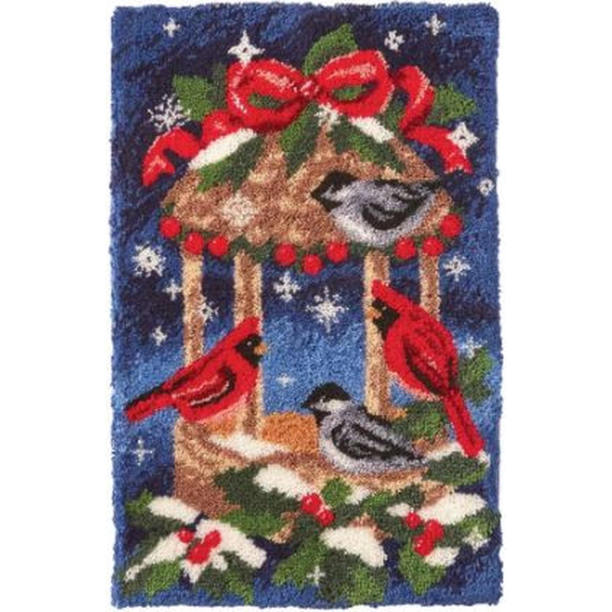 Click here for Lovely Lust Christmas Bird Feeder Rug Latch Hookin... prices