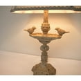 26" Antique Stone Finish Bird Accent Table Lamp with Natural Linen ...